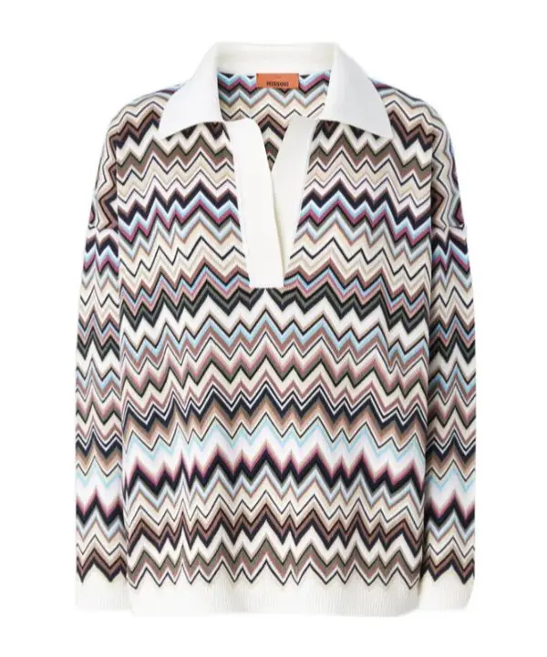 Missoni Oversized Zig Zag Polo Shirt - Multicolour