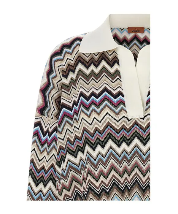 Missoni Oversized Zig Zag Polo Shirt