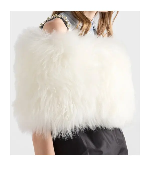 Prada Shearling Collar - White