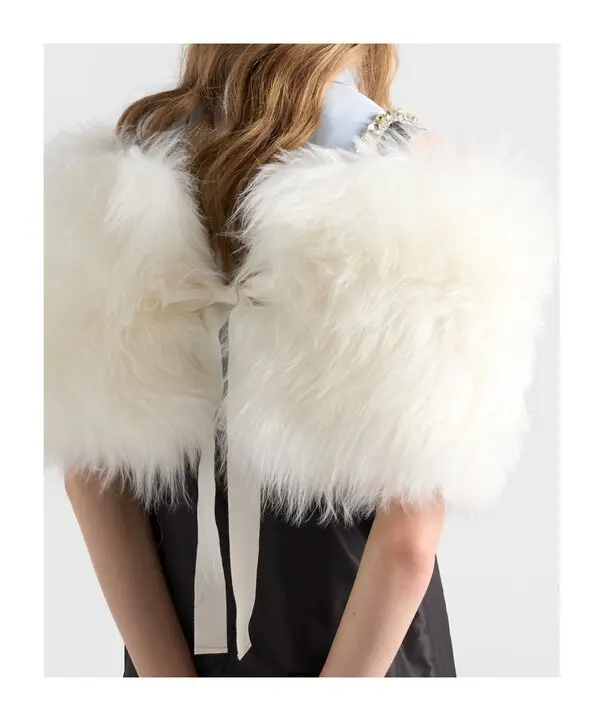 Prada Shearling Collar - White