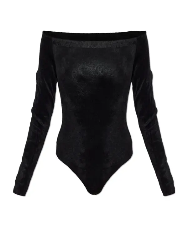 Alaïa Silk Long-sleeve Bodysuit