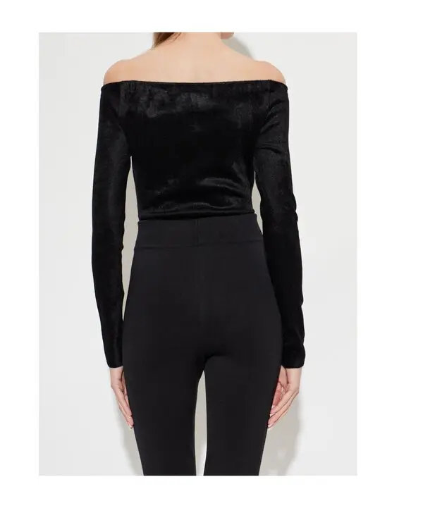 Alaïa Silk Long-sleeve Bodysuit
