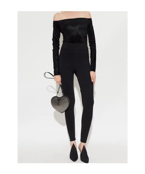 Alaïa Silk Long-sleeve Bodysuit