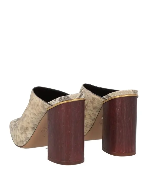 Chloé Snake-print Leather Mules