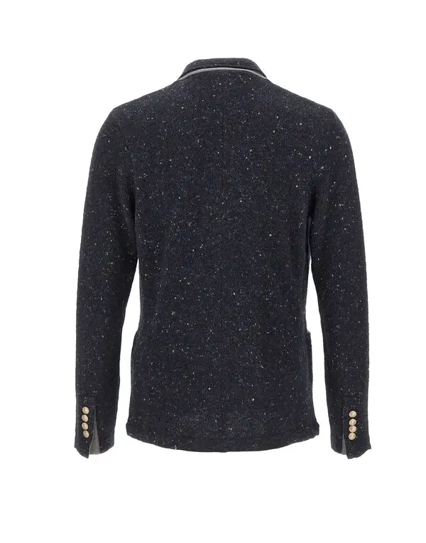 Eleventy Double-breasted Knit Blazer