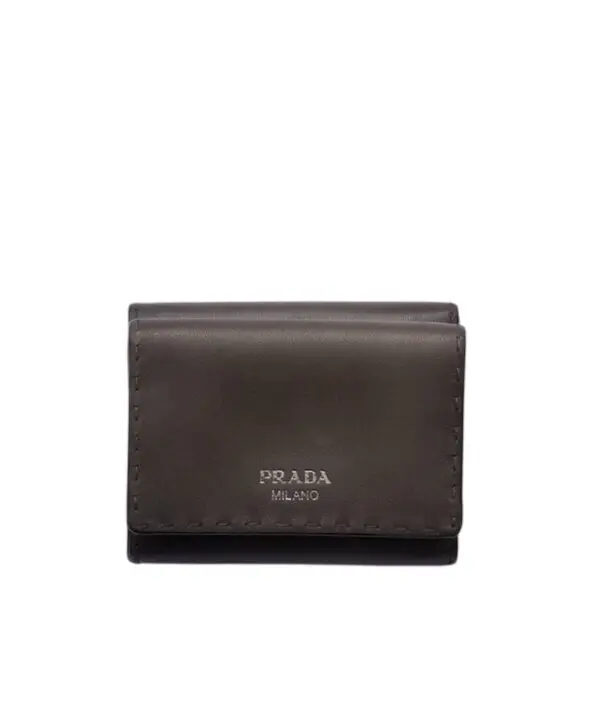 Prada Small Antiqued Leather Wallet