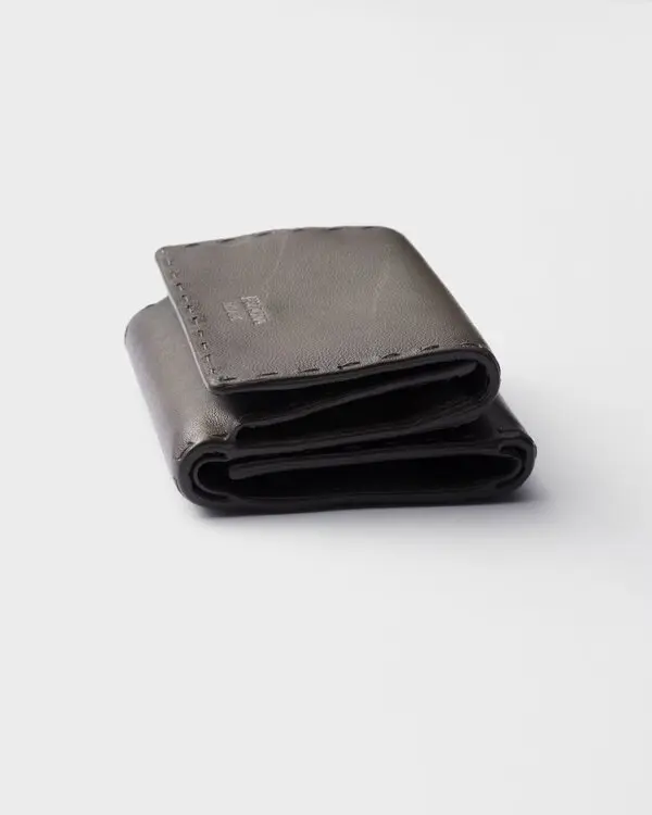 Prada Small Antiqued Leather Wallet