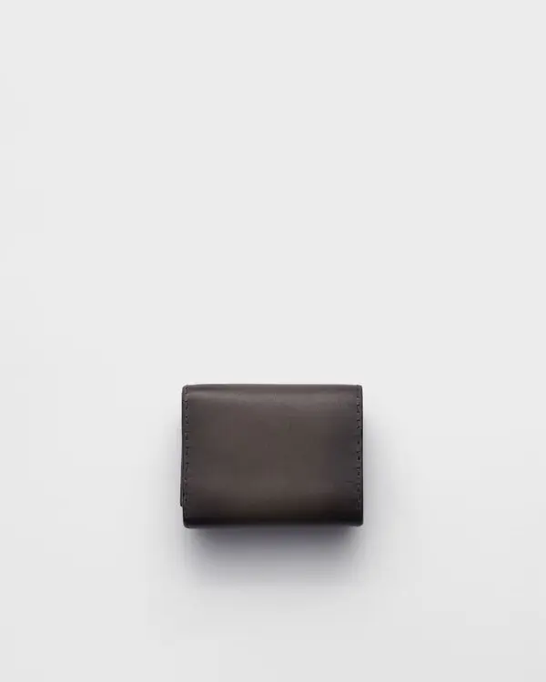 Prada Small Antiqued Leather Wallet