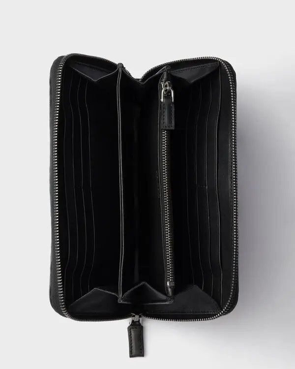 Prada Antiqued-leather Wallet