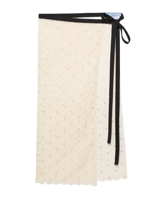 Prada Embroidered Lace Apron