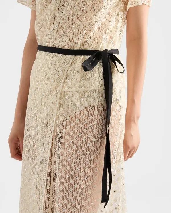 Prada Embroidered Lace Apron