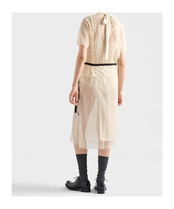 Prada Embroidered Lace Apron
