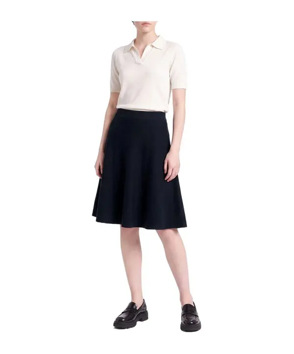 Max Mara Wool Knit Umbrella Skirt