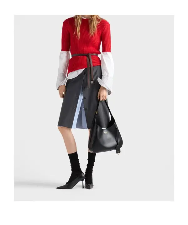 Prada Boogie Medium Leather Bag