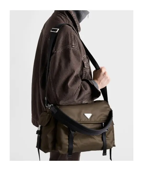 Prada Explore Re-nylon And Leather Bag