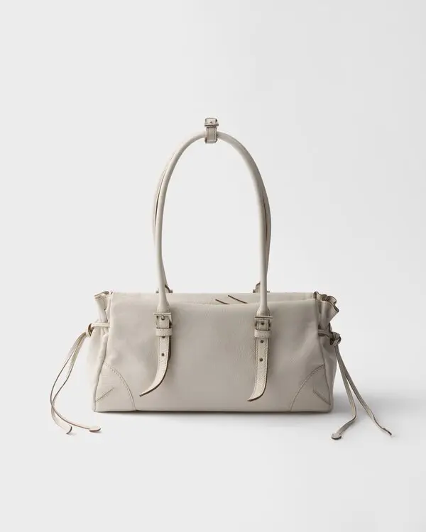 Prada Cabas Karin En Cuir Vieilli De Taille Moyenne