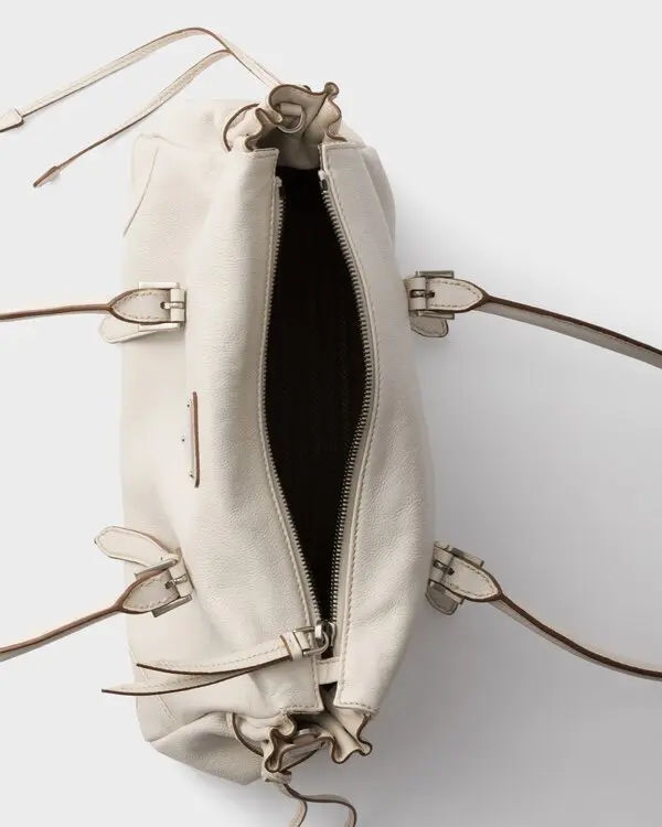 Prada Cabas Karin En Cuir Vieilli De Taille Moyenne