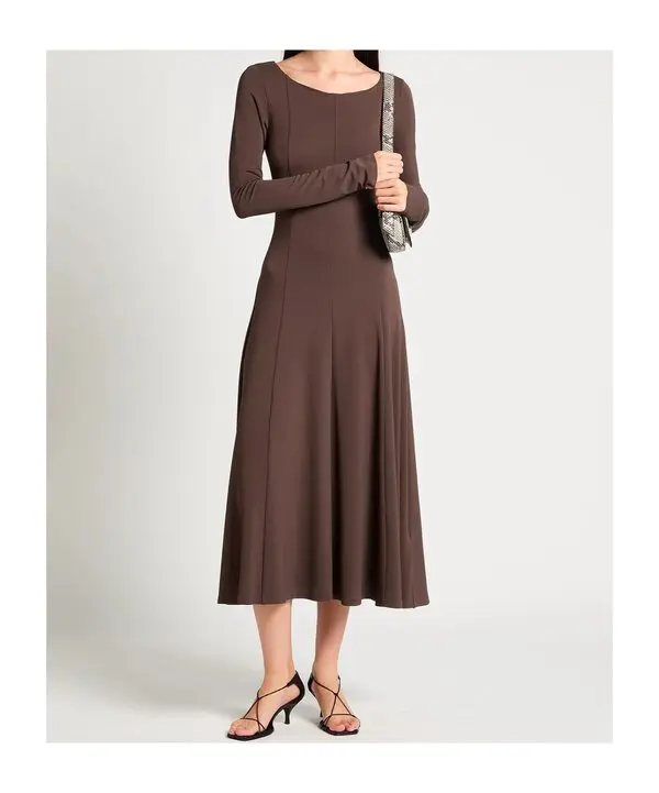 Max Mara Solid-colored Flared Skirt - Brown