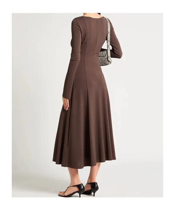 Max Mara Solid-colored Flared Skirt - Brown