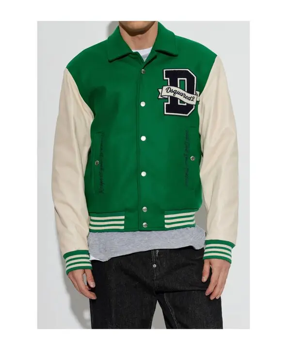Dsquared2 Varsity-style Casual Bomber Jacket