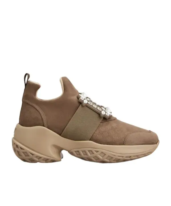 ROGER VIVIER Viv' Run Sneakers In Suede Fabric