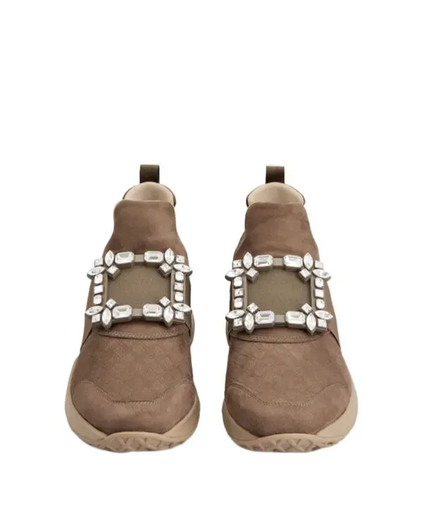 ROGER VIVIER Viv' Run Sneakers In Suede Fabric