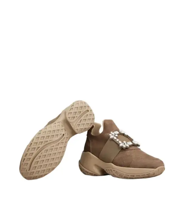 ROGER VIVIER Viv' Run Sneakers In Suede Fabric