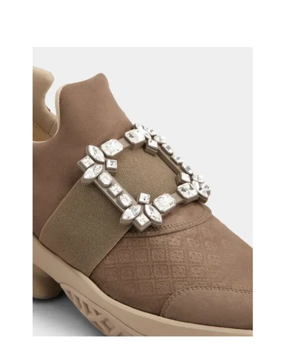 ROGER VIVIER Viv' Run Sneakers In Suede Fabric