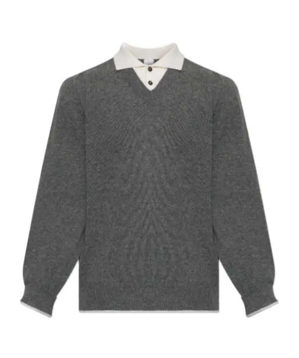 Eleventy Panelled Ribbed Knit Top