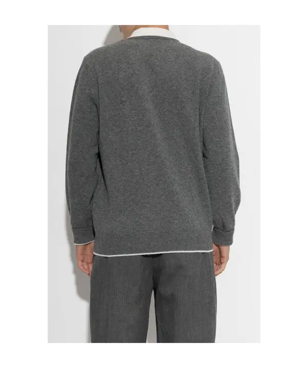 Eleventy Panelled Ribbed Knit Top