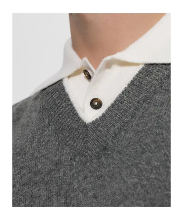 Eleventy Panelled Ribbed Knit Top
