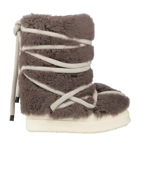 Rick Owens Fleece-lined Thick-soled Boots