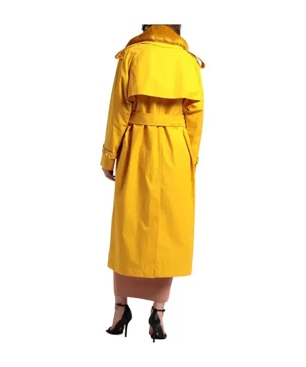 Burberry Solid-color Long-sleeved Trench Coat