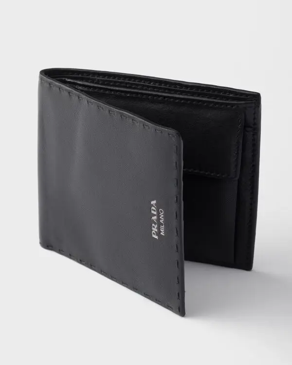 Prada Antiqued-leather Wallet