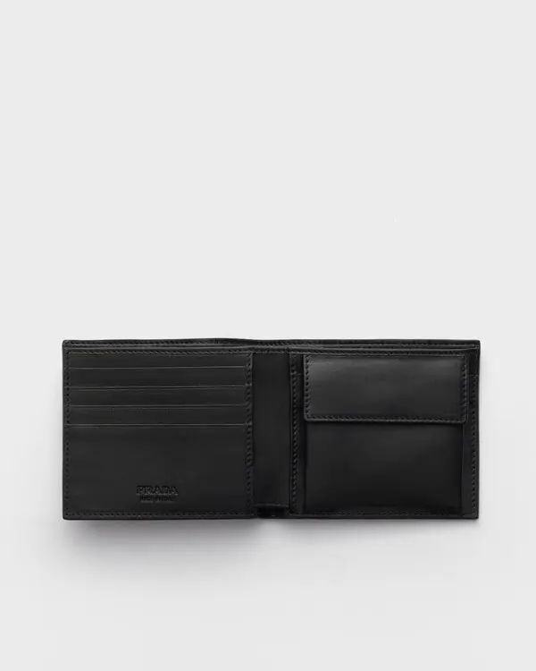 Prada Antiqued-leather Wallet