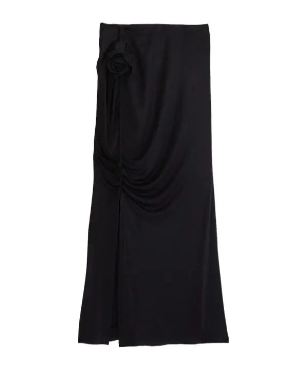 Farm Rio Floral-appliqué Maxi Skirt