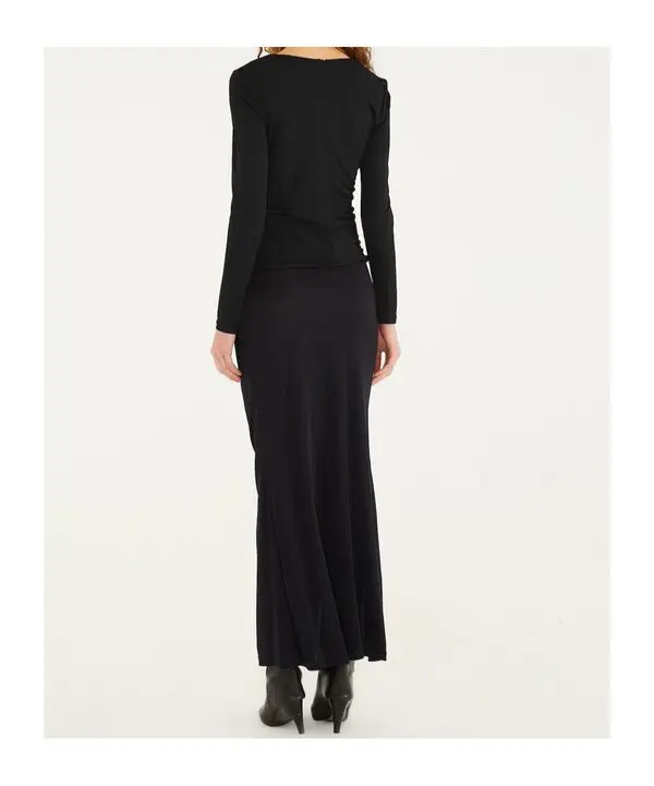 Farm Rio Floral-appliqué Maxi Skirt