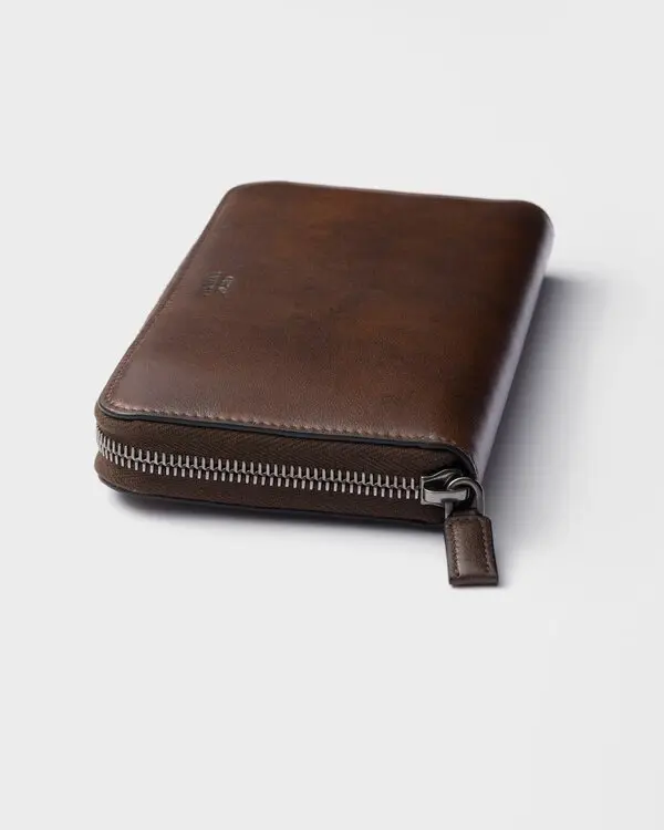 Prada Antiqued Leather Wallet