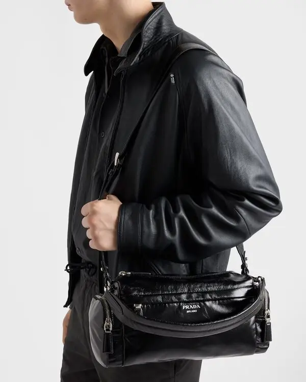 Prada Leather Shoulder Bag - Black