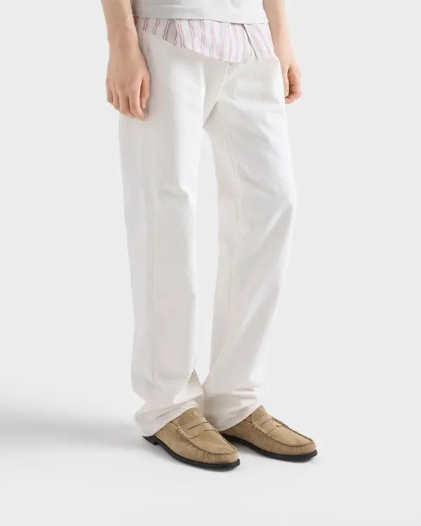 Prada Vintage-effect Suede Loafers