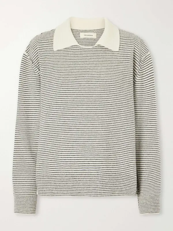 MFPEN Charming Striped Wool Polo Sweater