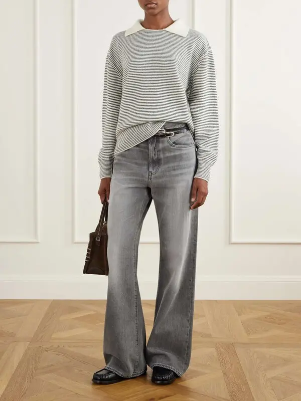 MFPEN Charming Striped Wool Polo Sweater