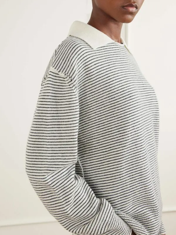 MFPEN Charming Striped Wool Polo Sweater