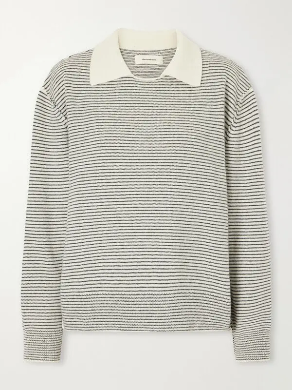 MFPEN Charming Striped Wool Polo Sweater