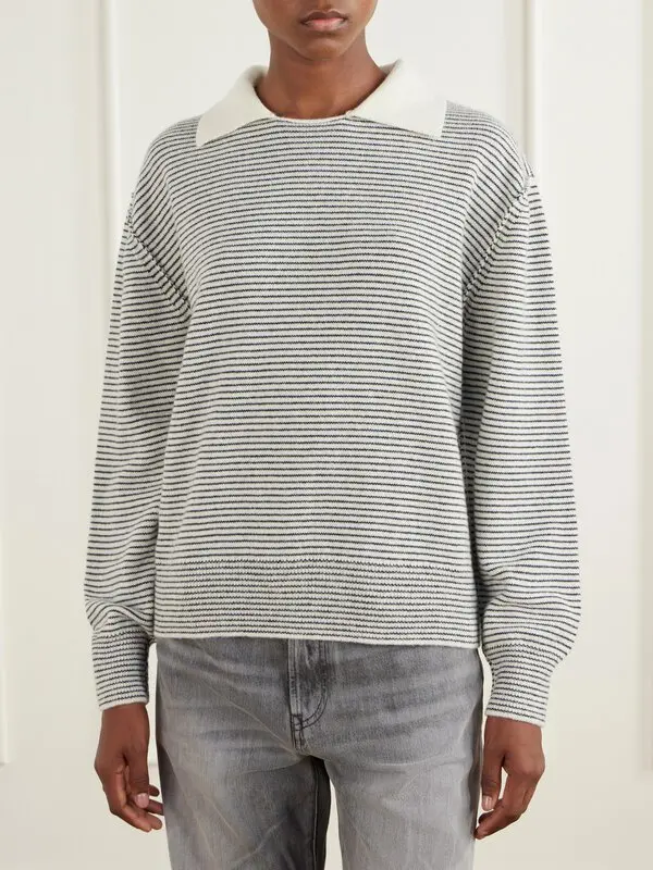 MFPEN Charming Striped Wool Polo Sweater