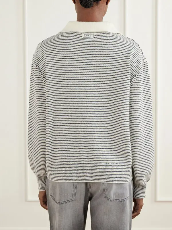 MFPEN Charming Striped Wool Polo Sweater