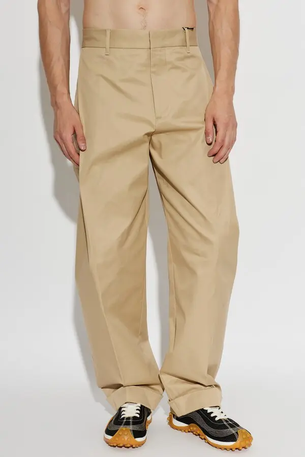 Dsquared2 Pleated-cuff Casual Trousers - Beige