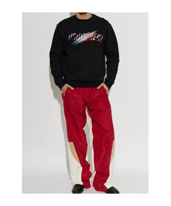 Dsquared2 Color-block Wide-leg Casual Trousers