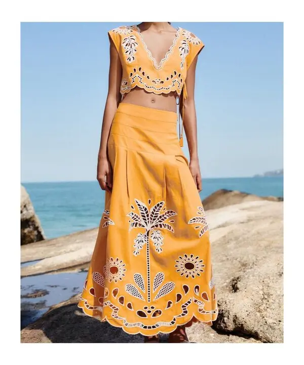 Farm Rio Embroidery Skirt
