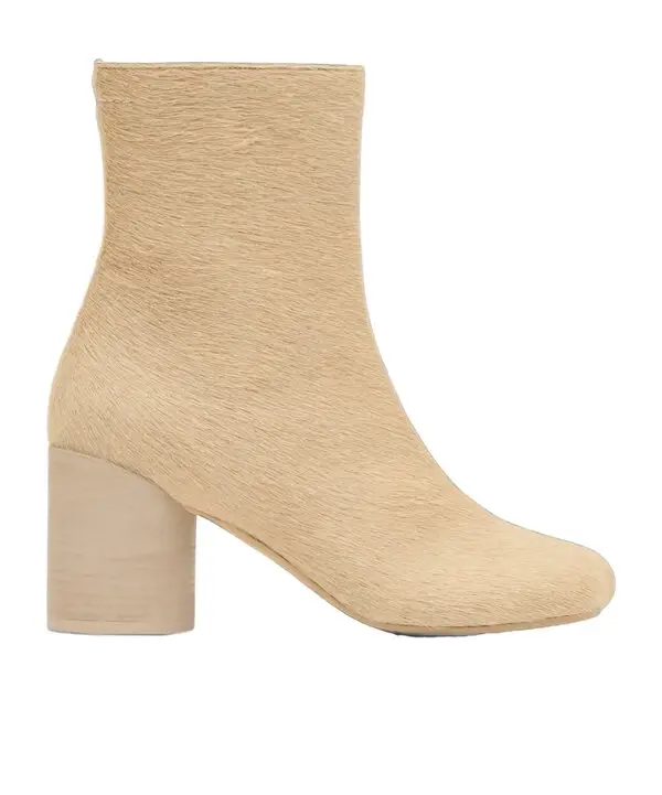 MAISON MARGIELA Calf Hair Block Heel Boots